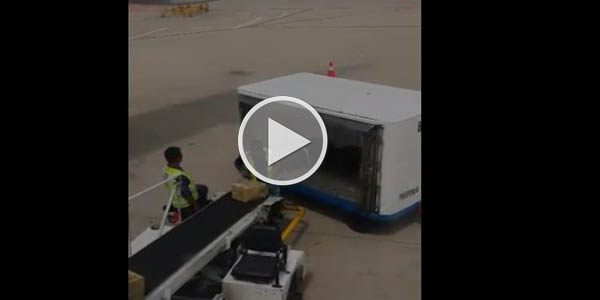 Airport baggage handler criticized for mishandling fragile luggage ...
