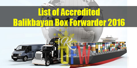 Accredited Balikbayan Cargo Forwarders as of September 30,2016 ...