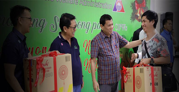 President Duterte Recognizes Sacrifices and Efforts of OFWs, Rewards ...
