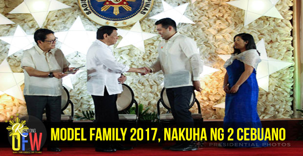 Two Cebuano OFWs Bagged Awards As Model Family 2017 - Kwentong OFW